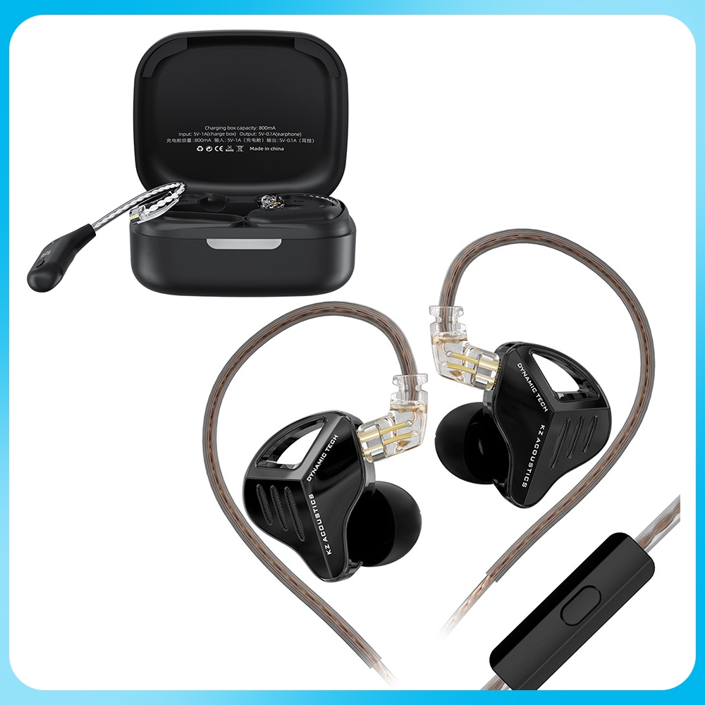 FAAEAL KZ ZVX Pro Dynamic Earphone With Bluetooth Module Metal IEM ...