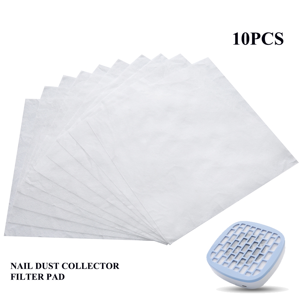 10PCS Nail Dust Collector Filter Pad White Square Replacement Filter ...