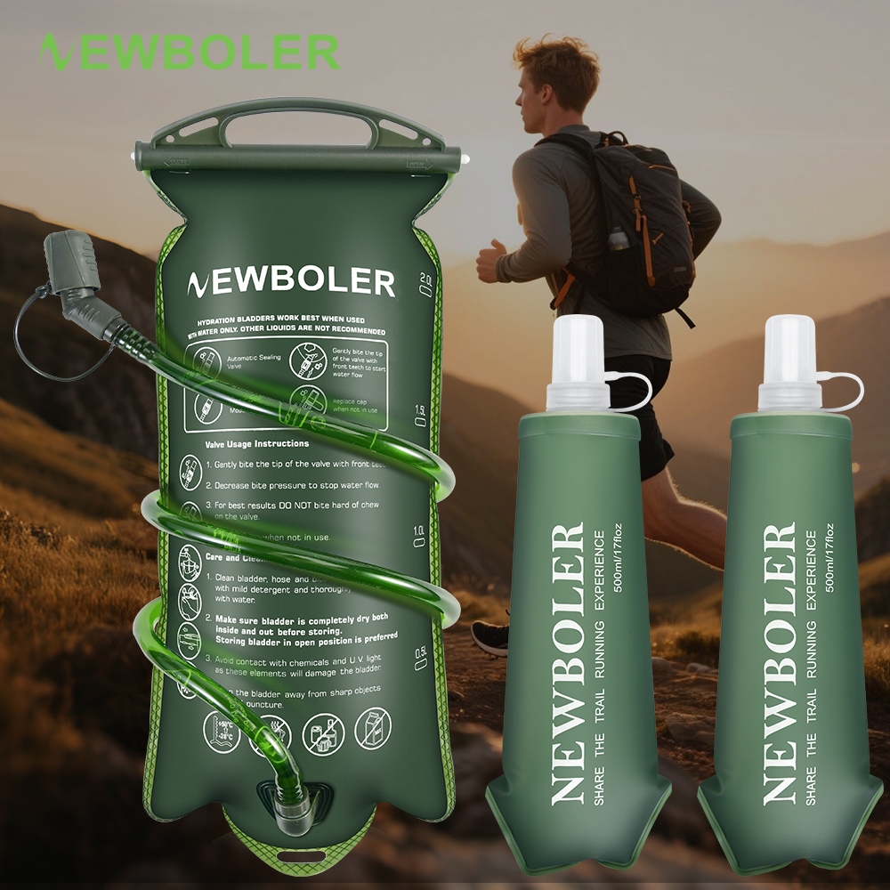 Newboler 1.5L 2L 3L Water Bladder Portable Water Bag PEVA BPA-Free ...