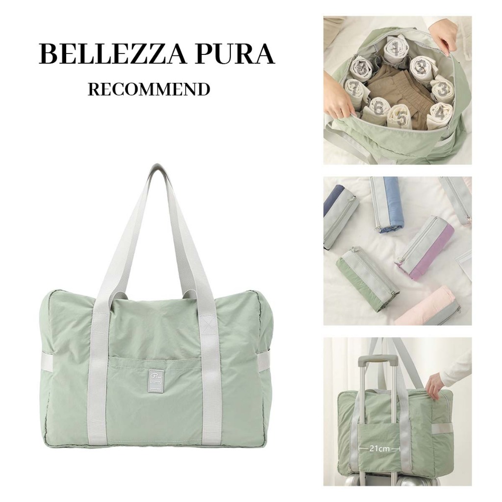 BELLEZZA PURA Travel Bag Large Luggage Foldable Wateproof Big Size ...