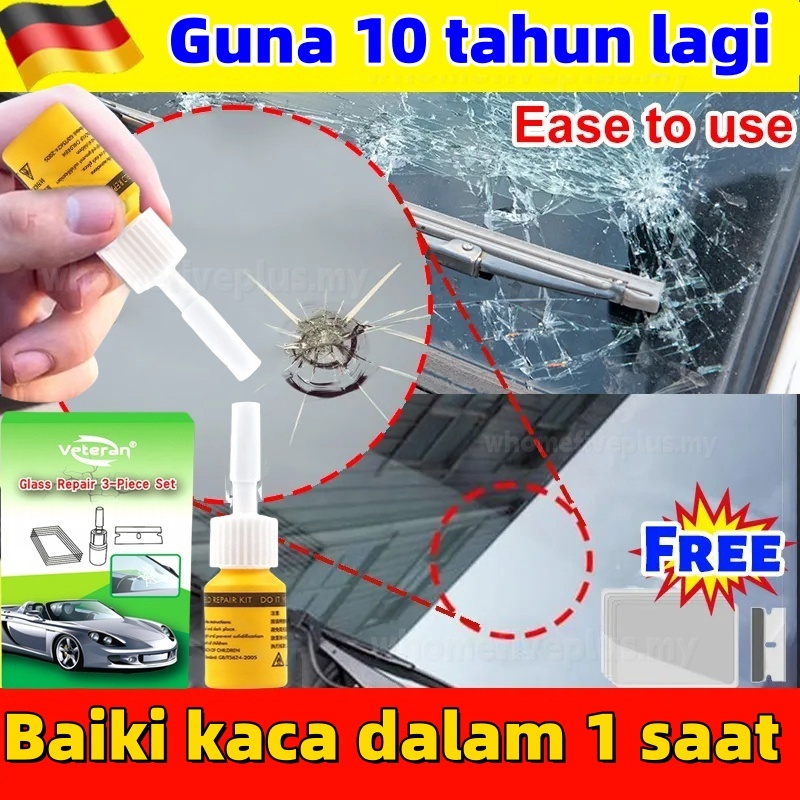 【Membaiki keretakan permukaan kaca dengan cepat dan berkesan】Car Glass ...