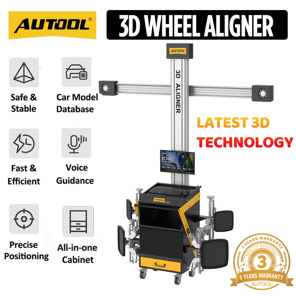 AUTOOL 3D Wheel Aligner Camera Measurement Automobile Maintenance Tool ...