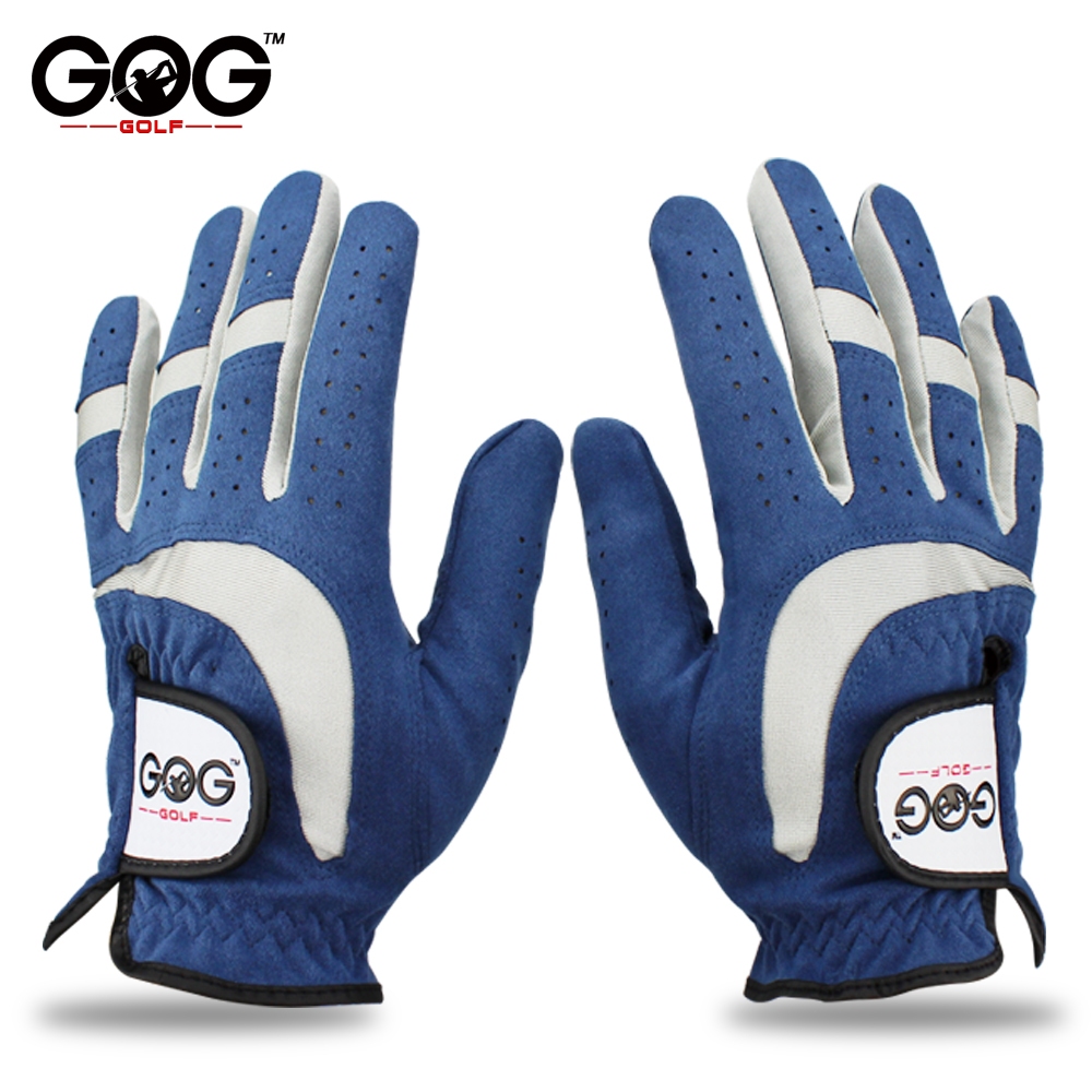 Genuine GOG Golf Gloves Men's Micro Slim Cloth Blue Black Breathable ...