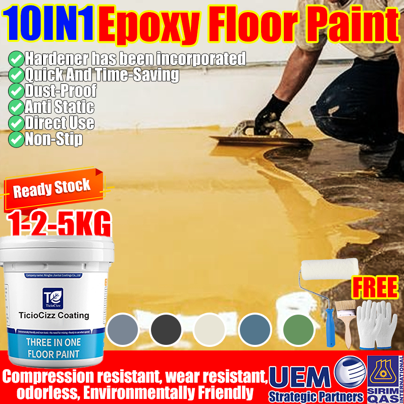 5L epoxy floor paint cat lantai simen Suitable For Warehouse,Workshop ...