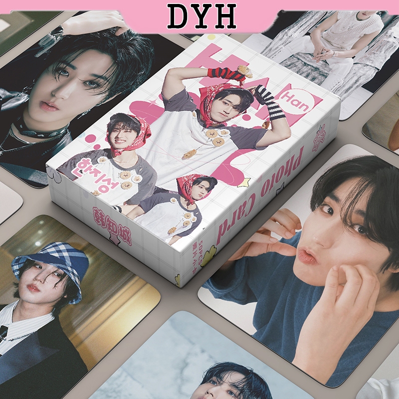 50pcs/box Stray kids Photocards Laser Card Seungmin ChangBin I.N LeeKnow HAN BangChan Felix ...