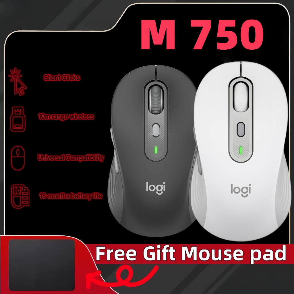 M750 Wireless Mouse: Triple Device Switching & Silent Touch+Symmetrical ...