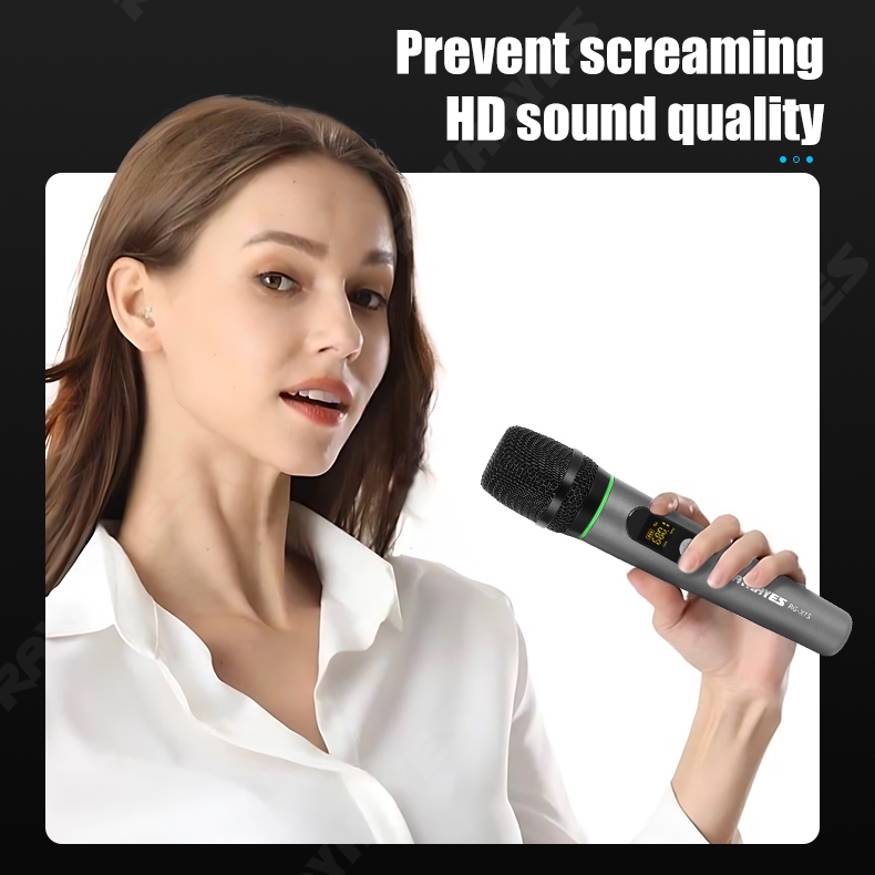 Wireless microphone charging solid U-section one pull two LED dynamic ...