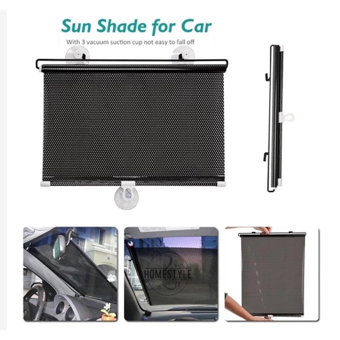 Car Side Window Sun Shade Curtain Retractable Car Window Sunshade Anti ...