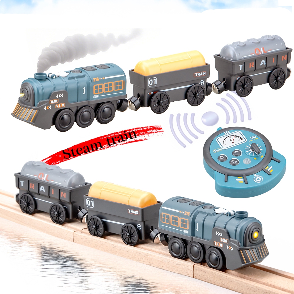 Simulation Steam Electric Remote Control Train Toys Set Compatible ...