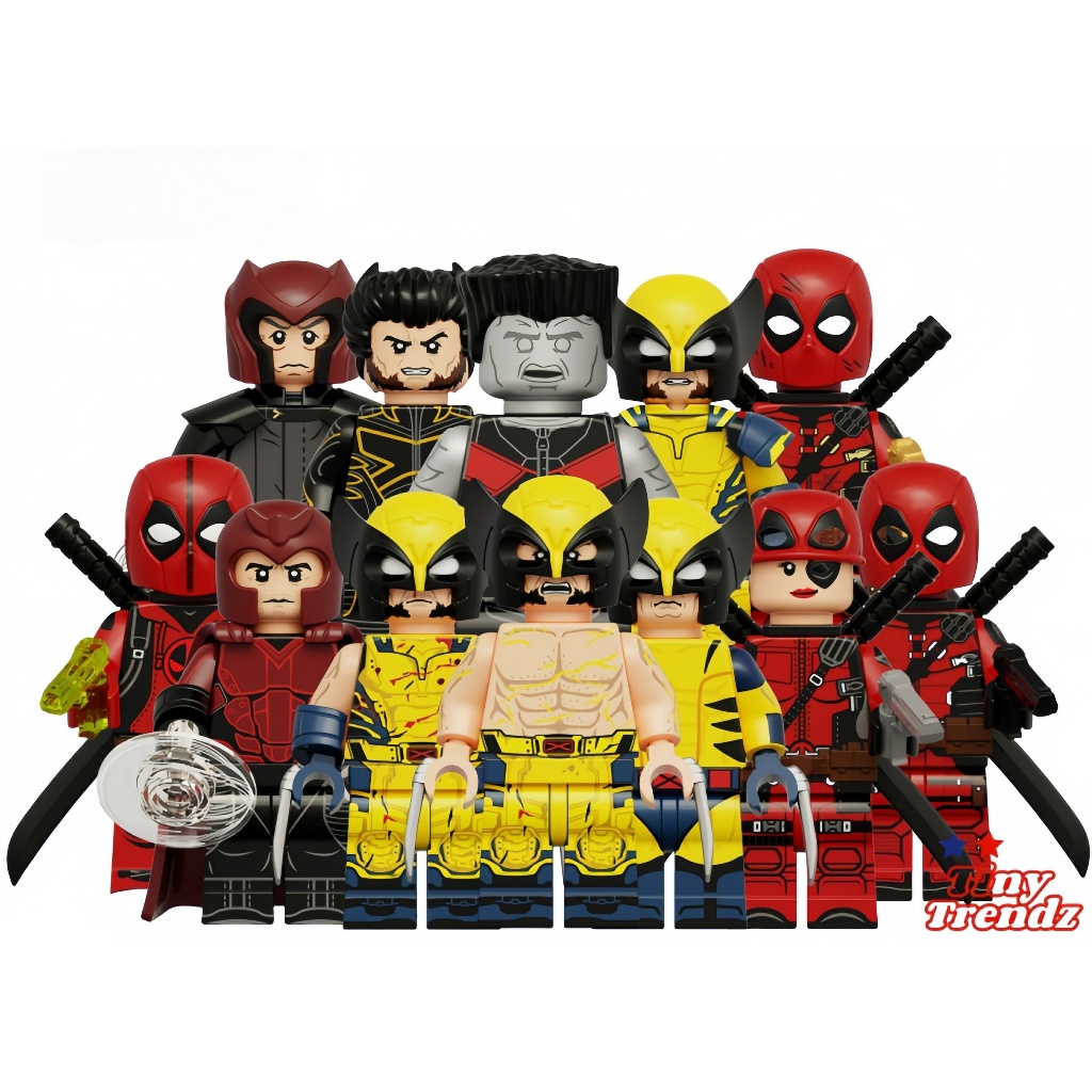 Marvel Superhero deadpool Wolverine Colossus Mini Building Blocks toys ...
