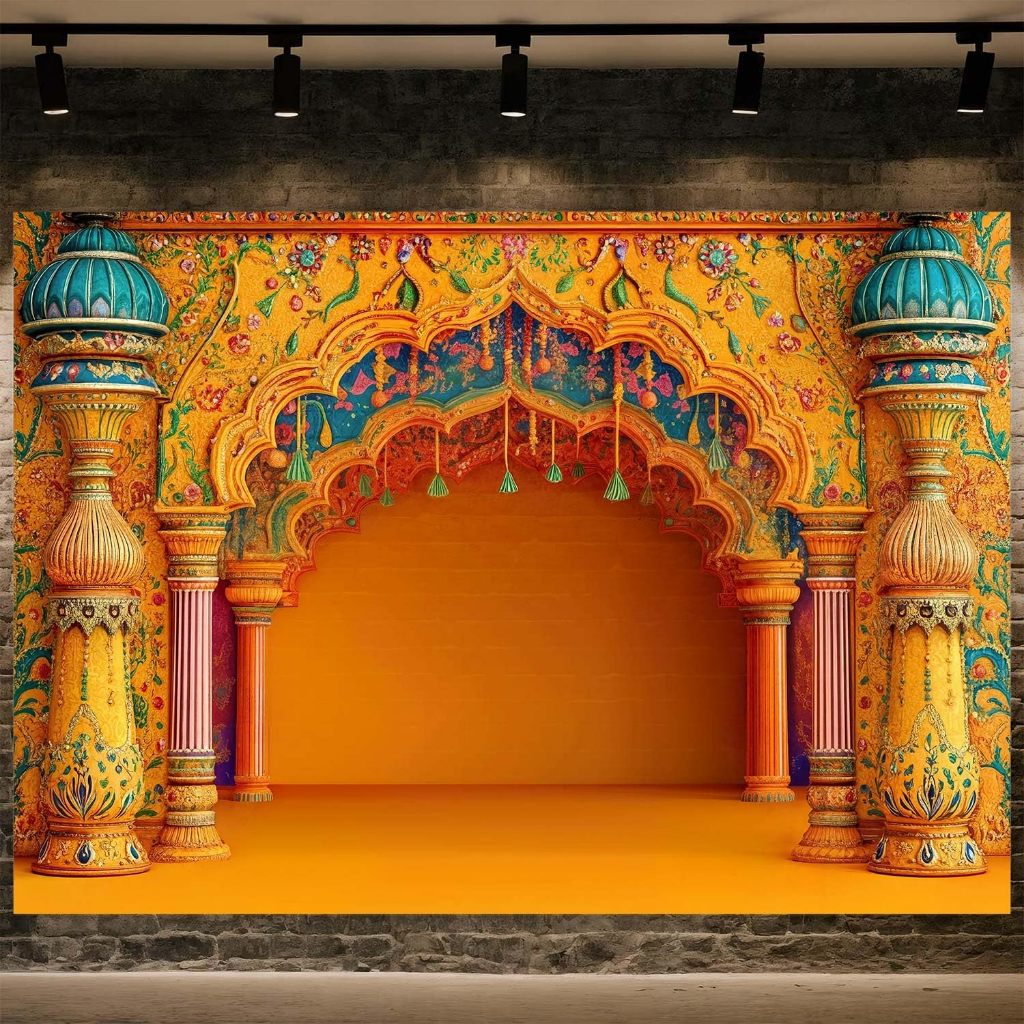 7x5ft Indian Traditional Photography Backdrop Indian Diwali Pooja Photo ...