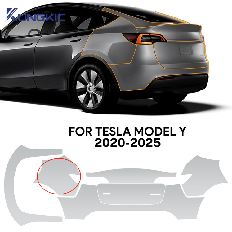For Tesla Model Y 2020-2025 Pre Cut PPF Car Paint Protection Film Kit ...