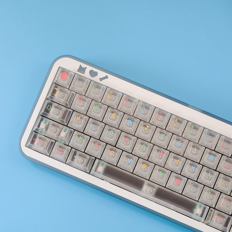 【Keycap Only】Cool Kids Keycaps Fog Transparent 122 Keys Cherry Profile ...
