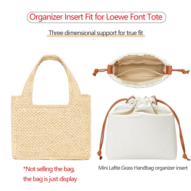 Organizer Insert for Mini Lafite Grass Woven Bags, Fit for loewe Font ...