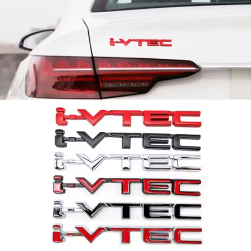 3D Chrome Metal Car Letters Rear Trunk Badge Emblem IVTEC Logo I VTEC ...