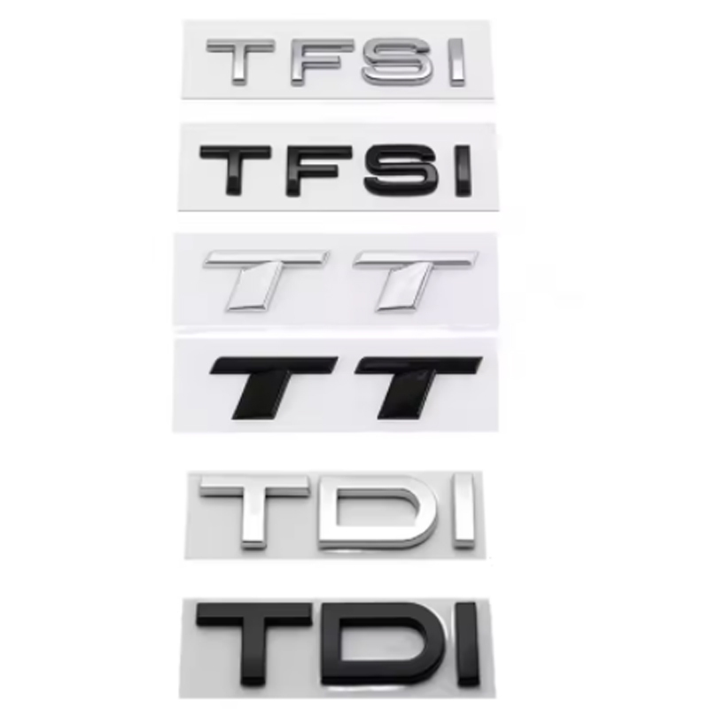 3D ABS Black TFSI Logo TDI TT Car Trunk Emblem Badge For Audi A3 A4 A5 ...