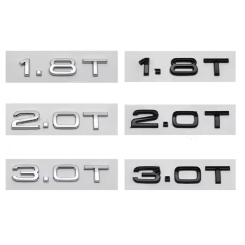 3D ABS Letters Car Styling Rear Trunk Badge 1.8T 2.0T 3.0T Emblem Logo ...