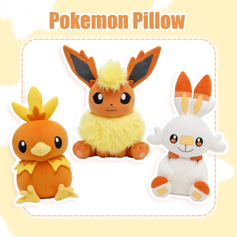 pokemon Hand Warmer Plush Toy: Cozy Companion Scorbunny and Flareon ...