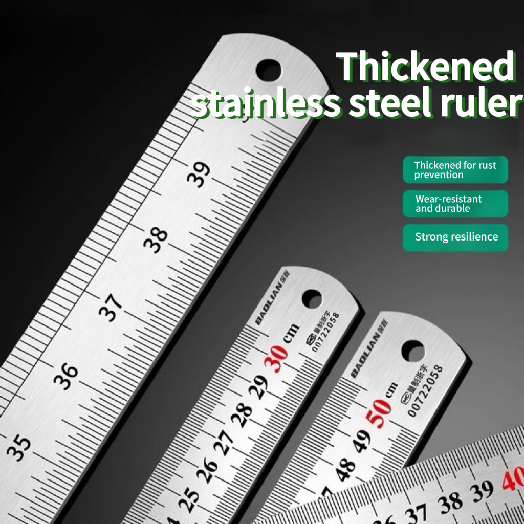 Stainless Steel Ruler 30cm Steel Ruler Thickened Steel Plate Steel ...