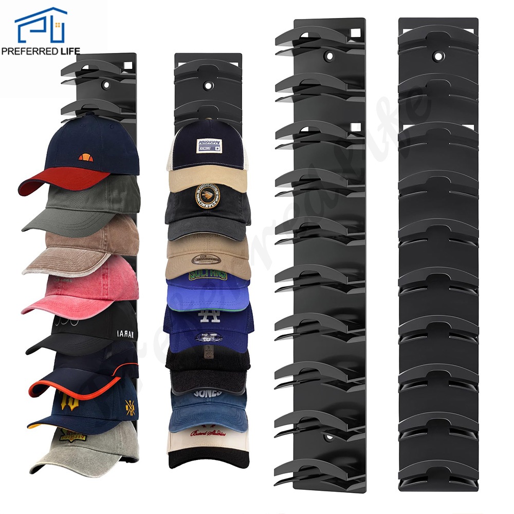 Hat Organizer Hold up to 10 Hats, Hat Rack for Wall with Strong ...
