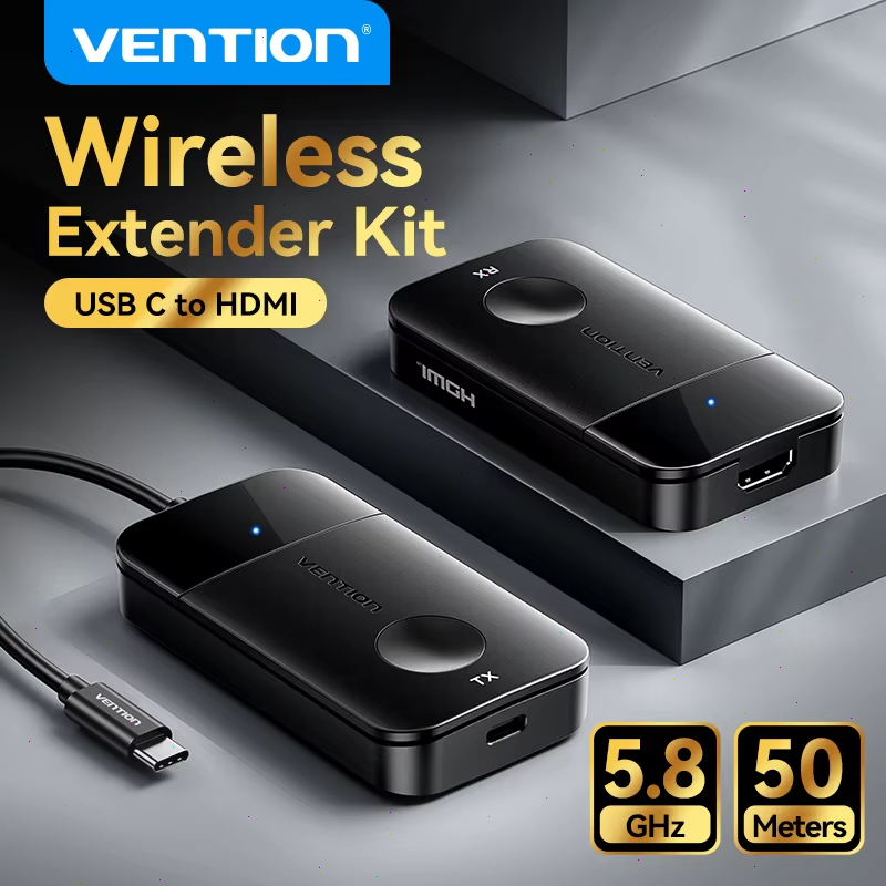Vention Wireless HDMI Extender Kit 5.8G 50M Video Transmitter&Receiver ...