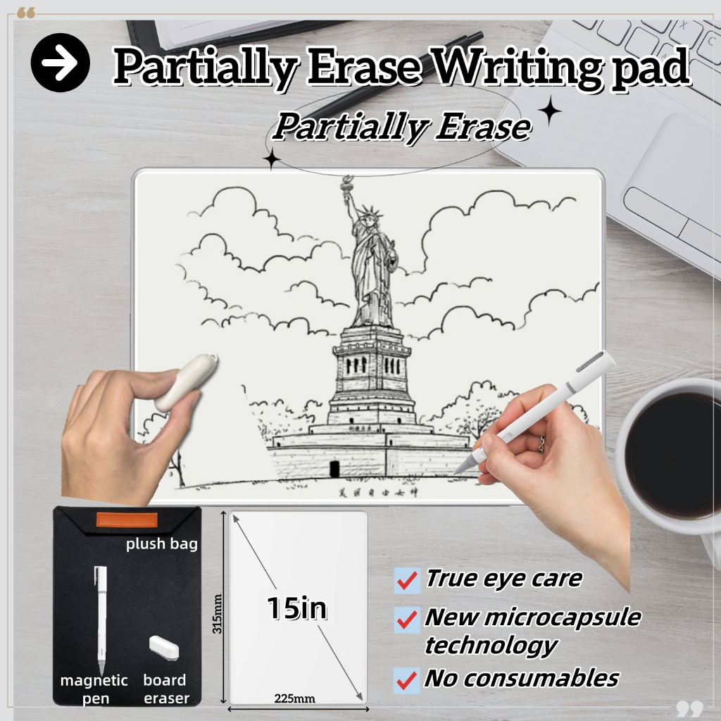 21 inches partially erasable writing board, magnetic drawing pad, Ultra ...