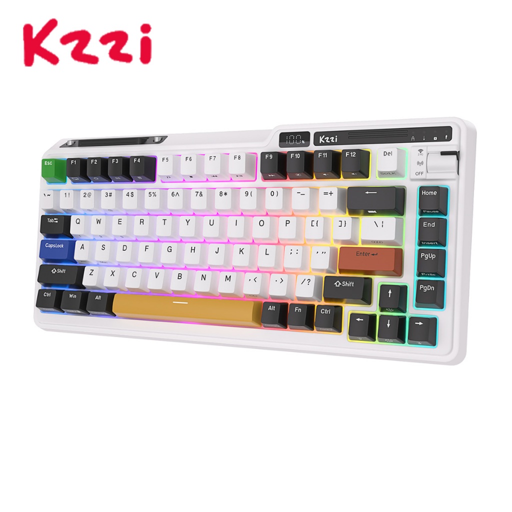 KZZI Kezhi K75 Pro Wireless Three-Mode Mechanical Keyboard Gasket ...