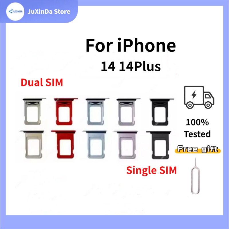 New Dual / Single SIM card tray For iphone 14 iphone 14 Plus Sim Card ...