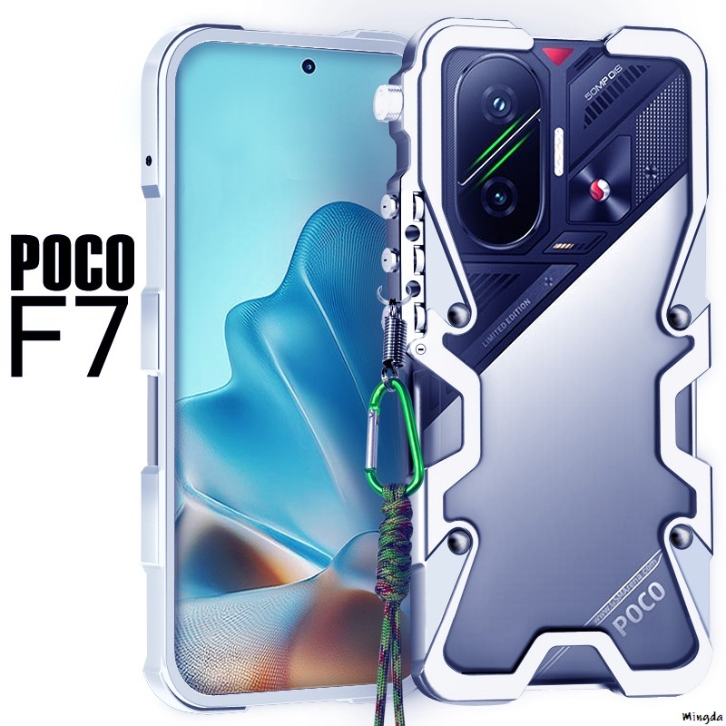 ZIMON Metal Case for Xiaomi POCO F7,Aluminum alloy Bumper Shockproof ...