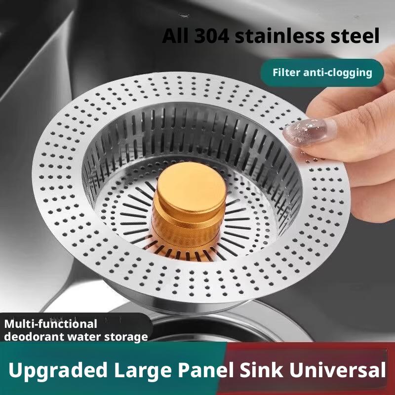 Kitchen Sink Filter Mesh Stainless Steel Universal Vegetable Wash Basin ...