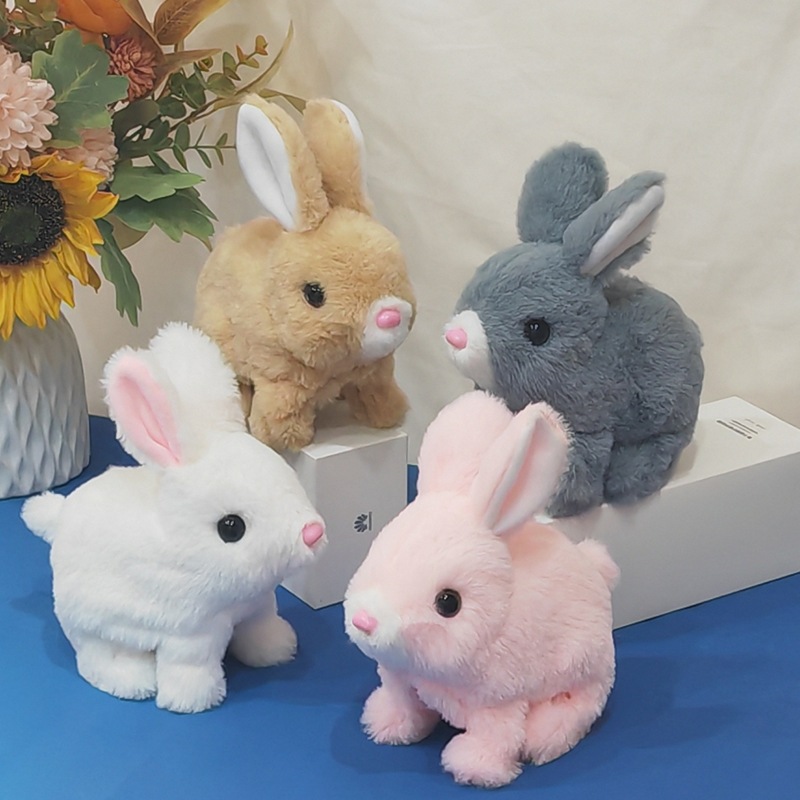Electric Rabbit Bunny Toys Plush Electronic Plush Robot Bunny Jumping ...