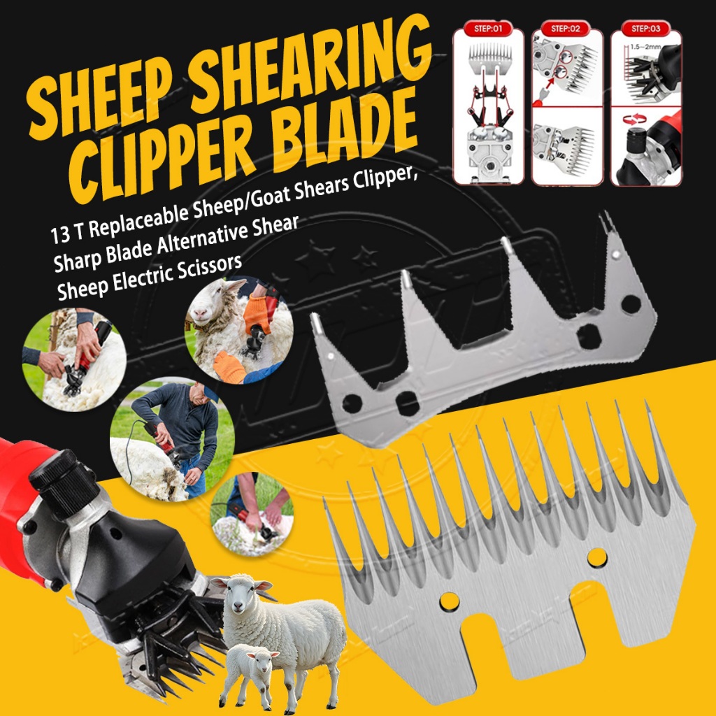 13 Teeth Strength Straight Blade Stainless Steel Goat Sheep Shearing ...