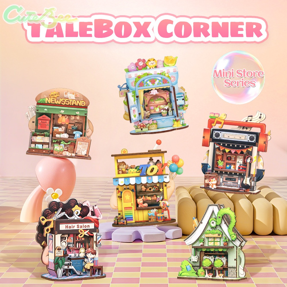 CUTEBEE DIY Dollhouse Mini Stores 3D Puzzle Miniature House DIY Toys ...