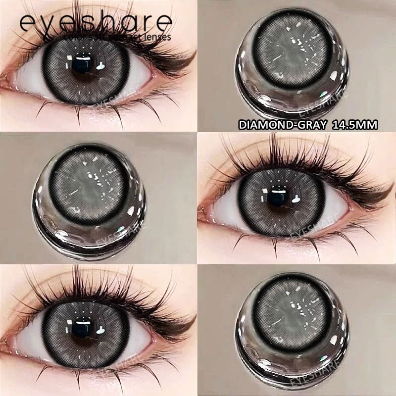 【Power 0.00~-8.00】Eyeshare Contact Lenses With Power 14.5mm Diamond ...