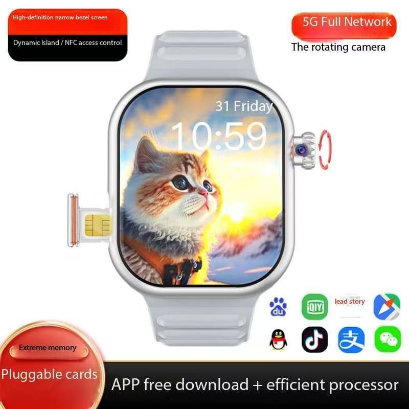 4G Smart Watch SIM Card Slot and WiFi Android Playstore GPS Camera ...