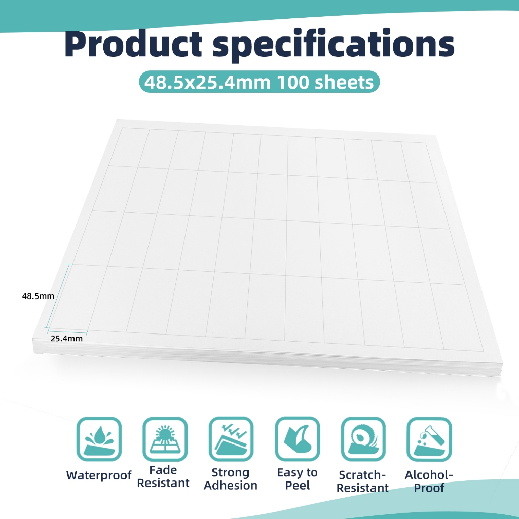 Barcode Labels Sticker 44 up on a A4 Labels Paper Sheet for Laser ...