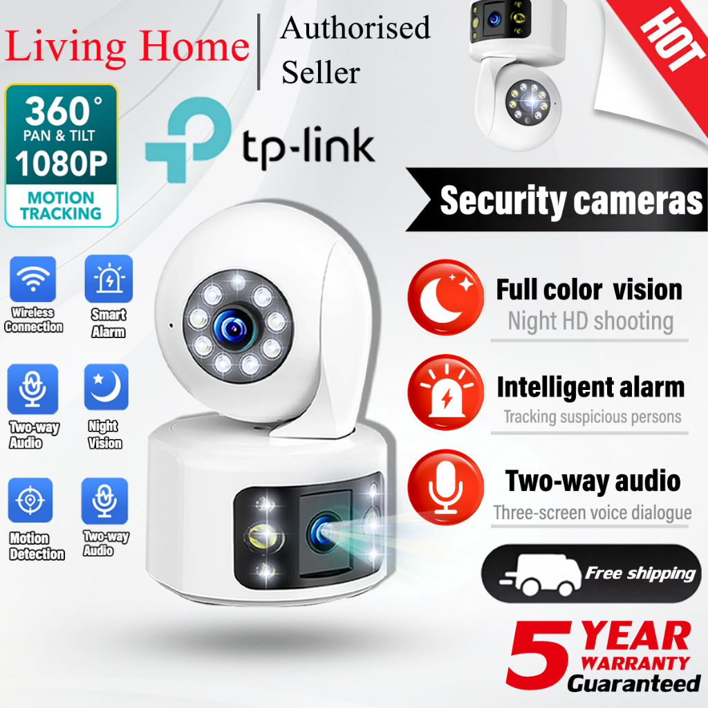 【TP-Link HD Night Vision】Triple Screen Camera Wireless Camera CCTV ...