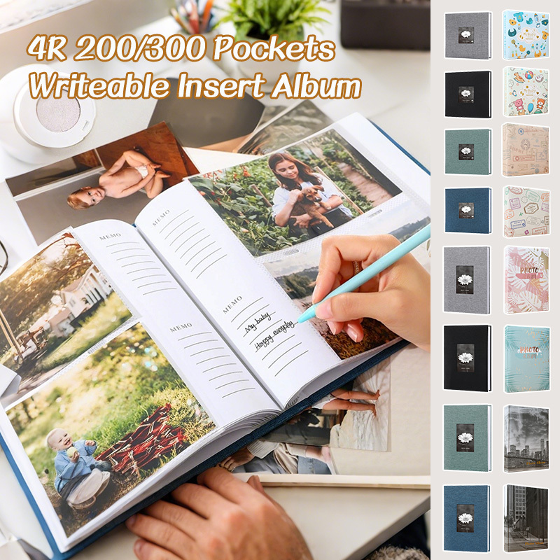 【Ship in 24h】Photo Album 4R 200/300 PCS Writable Album Gambar Photobook ...