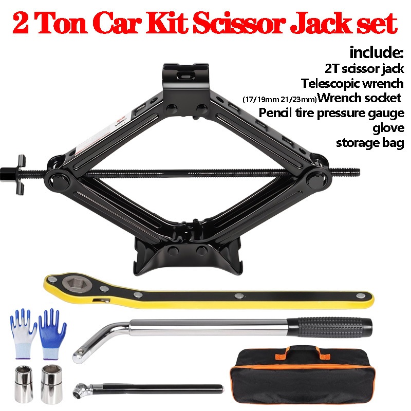 Fast Delivery⚡Car Jack Kit, Scissor Jack for Car 2 Ton ,Car Tire Jack ...