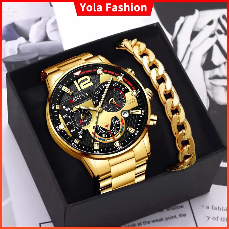 DEYROS Stainless Steel Men Watches with Date Calendar | Shopee Malaysia