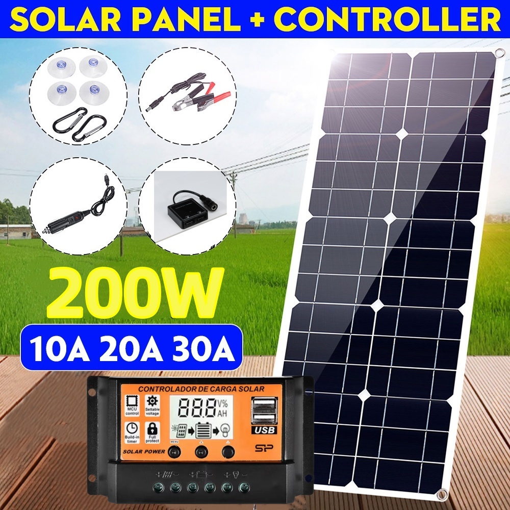 18V 200W Flexible Solar Panel Bendable Waterproof Monocrystalline Solar ...