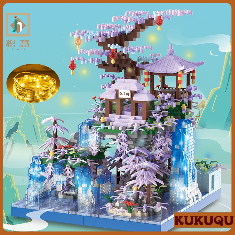 【LED】Sakura Tree House Building Block Model Suzhou Bricks City ...