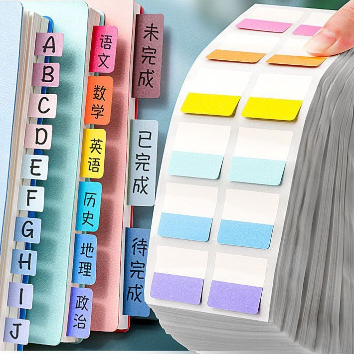 Label Pelekat Warna Fluoresan Morandi Indeks Kertas Direktori Buku Nota ...