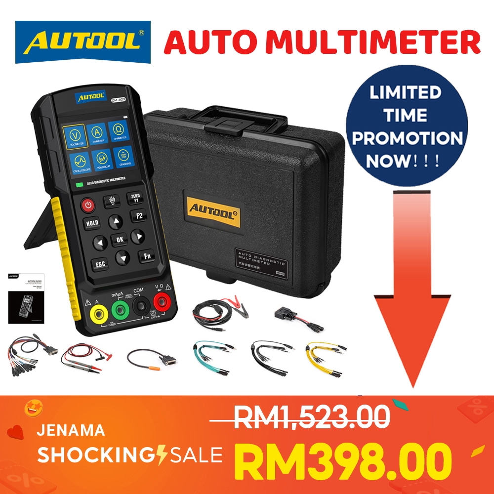 【Local Stock】AUTOOL DM303 Automotive Diagnostic Multimeter Oscilloscope ...