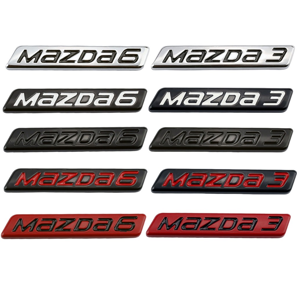 3D Metal MAZDA 3 MAZDA 6 Logo Car Auto Rear Trunk Side Emblem Sticker ...