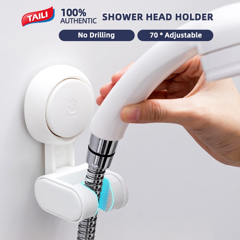 TAILI Suction shower head holder Adjustable Reusable No Drill ...