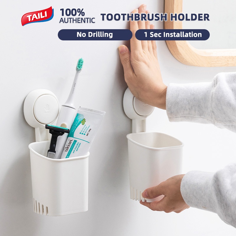 TAILI Suction Cup Toothbrush Razor Toothpaste Holder No Drilling ...