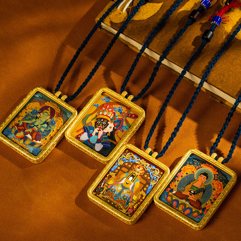 Hand-Painted Tibetan Tsa-Tsa Thangka - Acala Sacred Art for Blessings ...