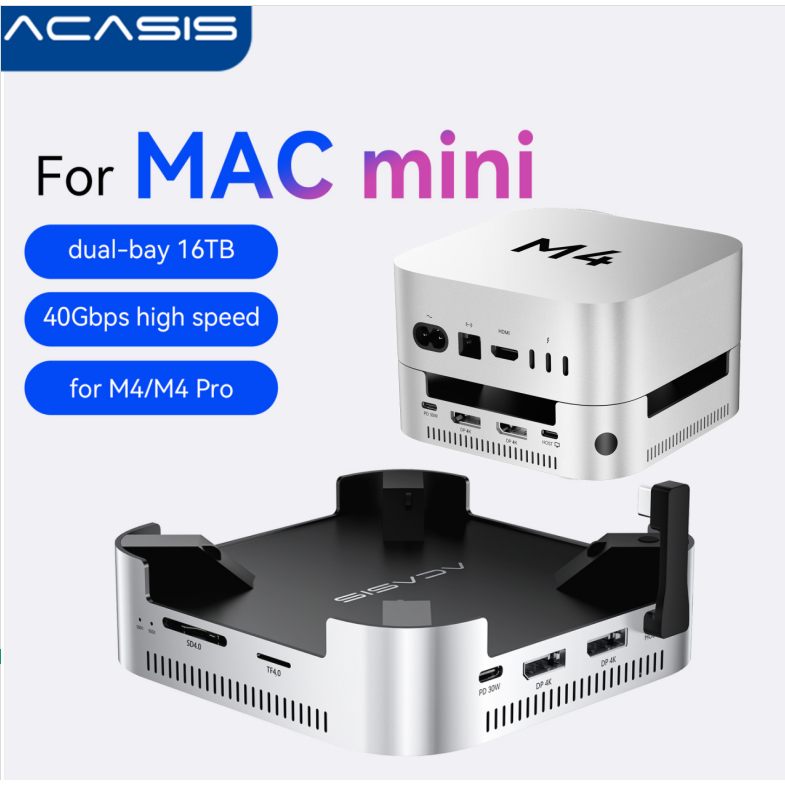 ACASIS 40Gpbs Enclosure Docking Station - USB-C Hub with 2xDP, SD/TF 3. ...