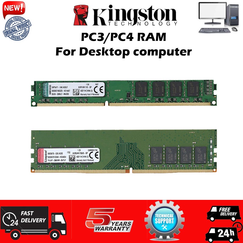 Kingston Memory DDR4 Desktop RAM 4G 8G 16GB 2400Mhz 2133 2666Mhz ...